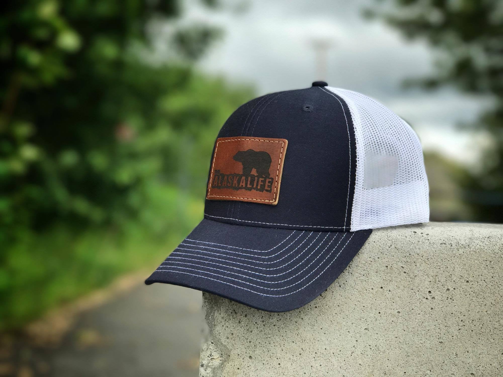 Classic Bear Leather Patch Mesh Back Hat – The Alaska Life